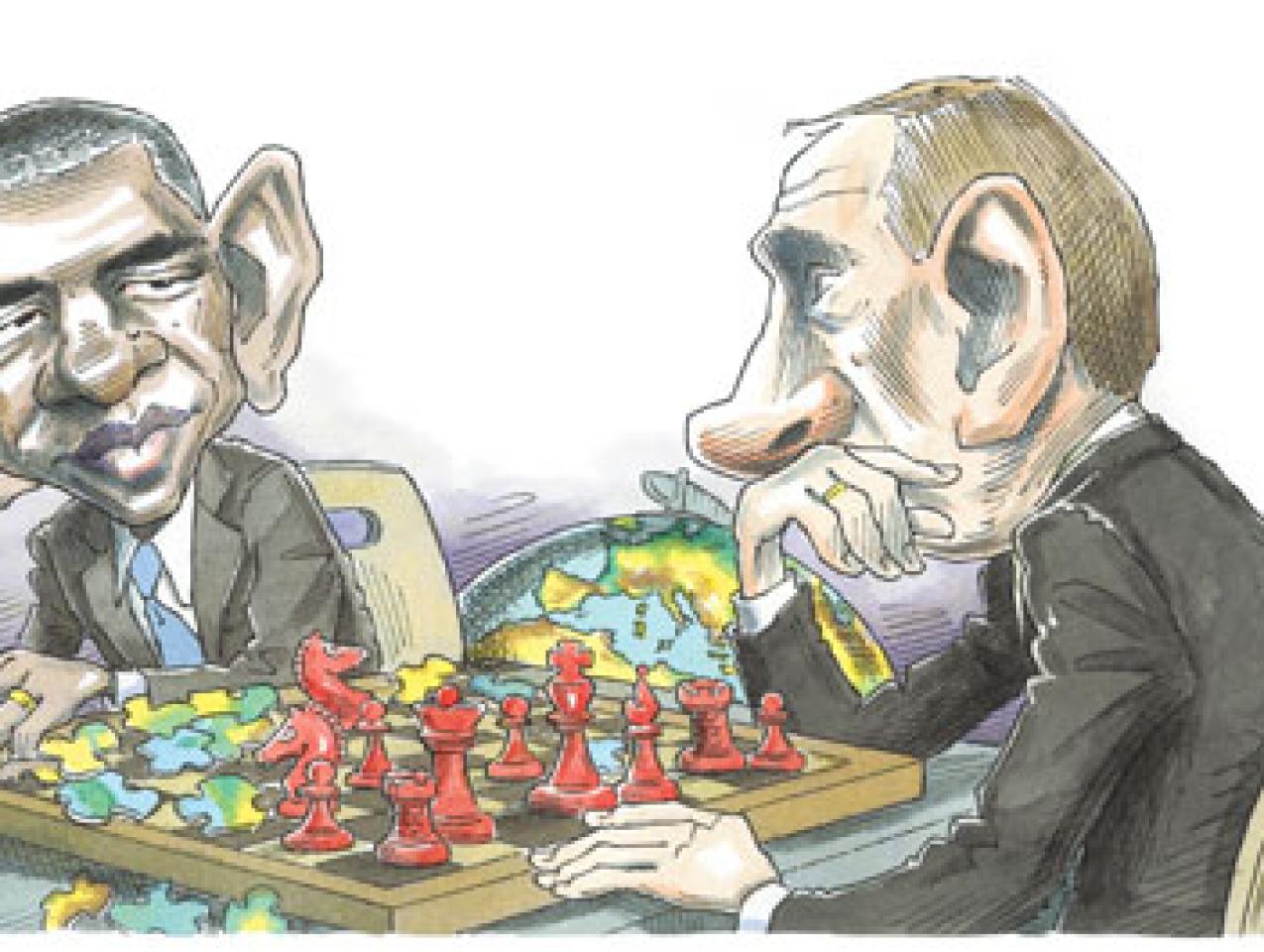 With Putin Obama Chess
