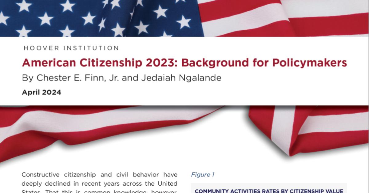 American Citizenship 2023: Background for Policymakers | Hoover ...