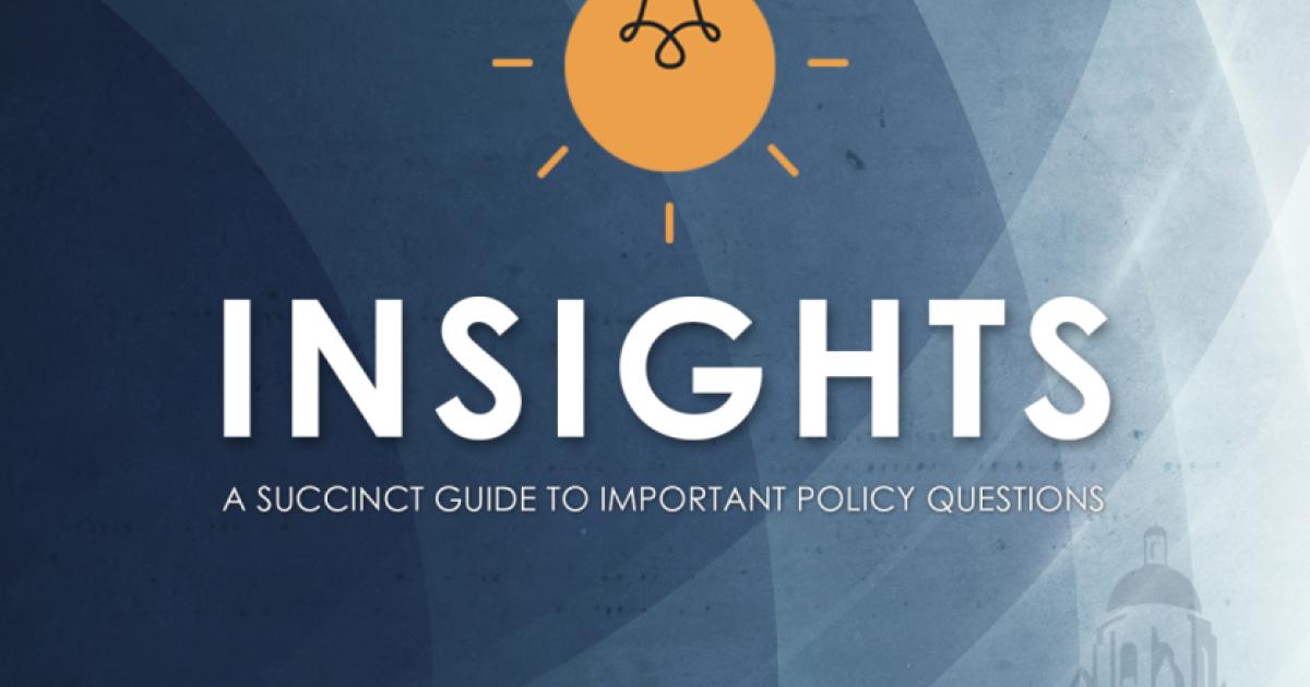 Policy Insights | A Succinct Guide to Important Policy Questions ...